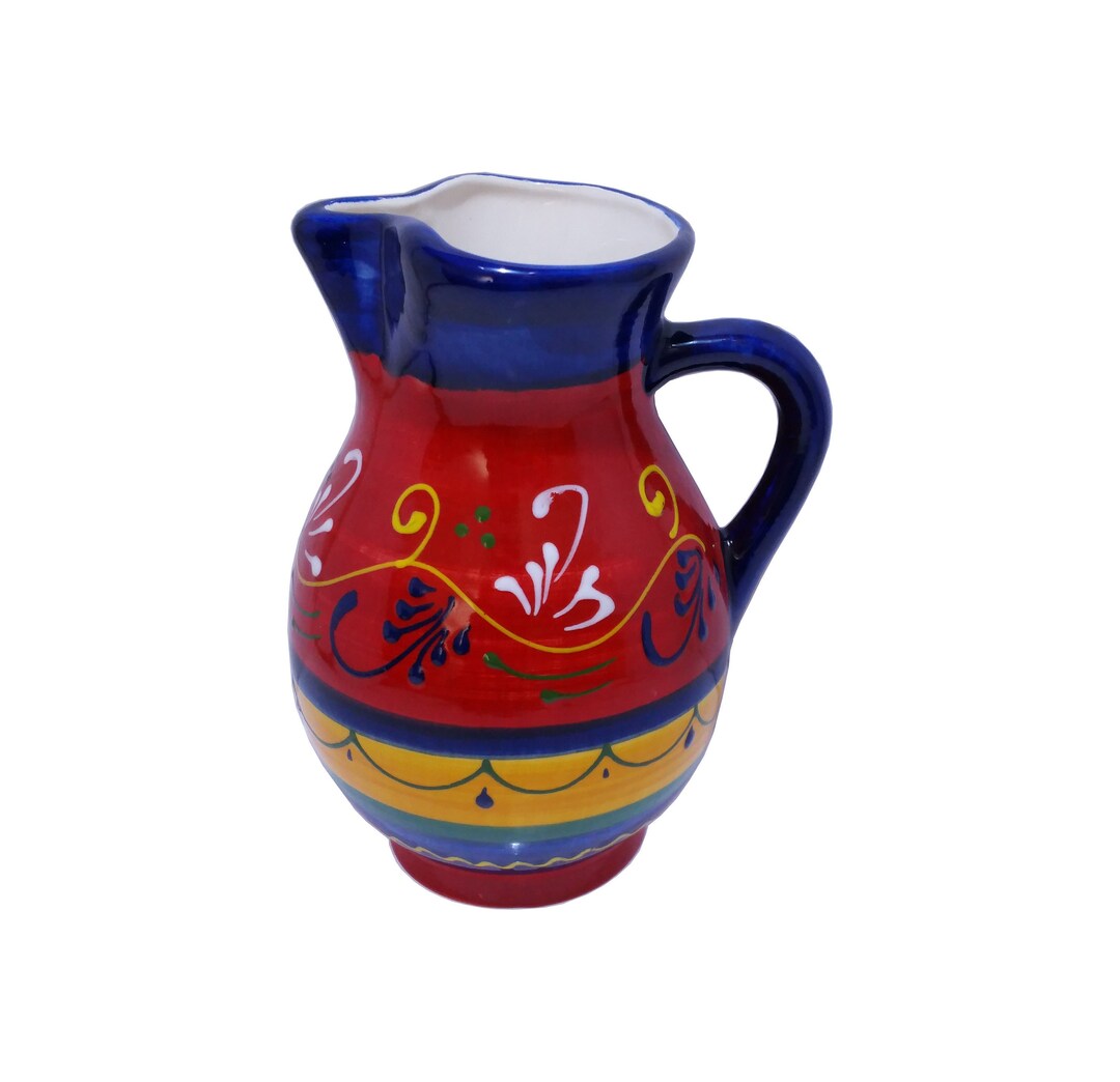 Spanish Wine Jug 1.25 Litre 20 Cm X 14 Cm Traditional Spanish Handmade ...