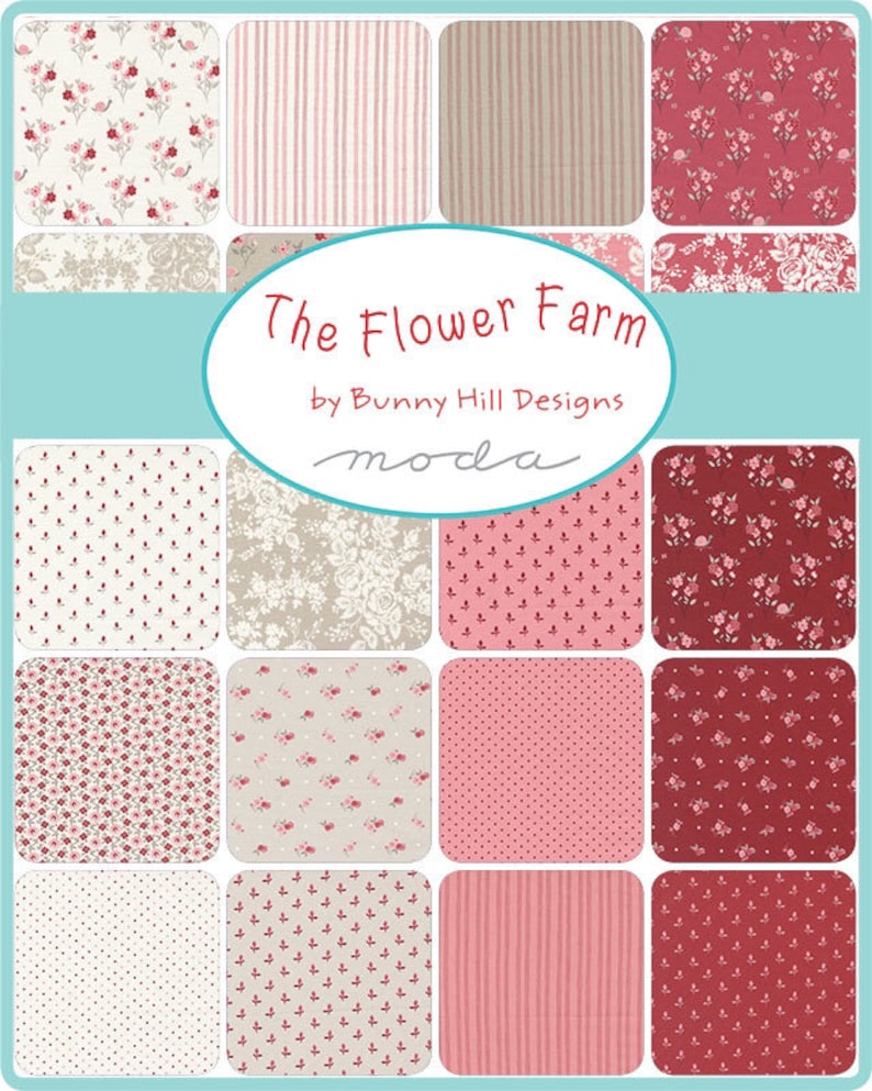 Moda - THE FLOWER FARM - Block of the Month Kit by Bunny Hill Designs - KIT3010 - Etsy