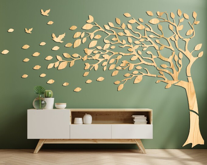 Tree Wood Wall Decor, Tree of Life, Large Tree Wall Art, Oak Tree Wall ...