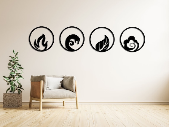 Avatar The Last Airbender Tattoo Element Symbols By ATLA Elements Set