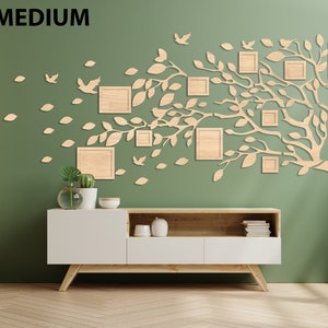 Family Tree Wood Wall Art, Tree of Life Room Decor, 3D Family Picture ...