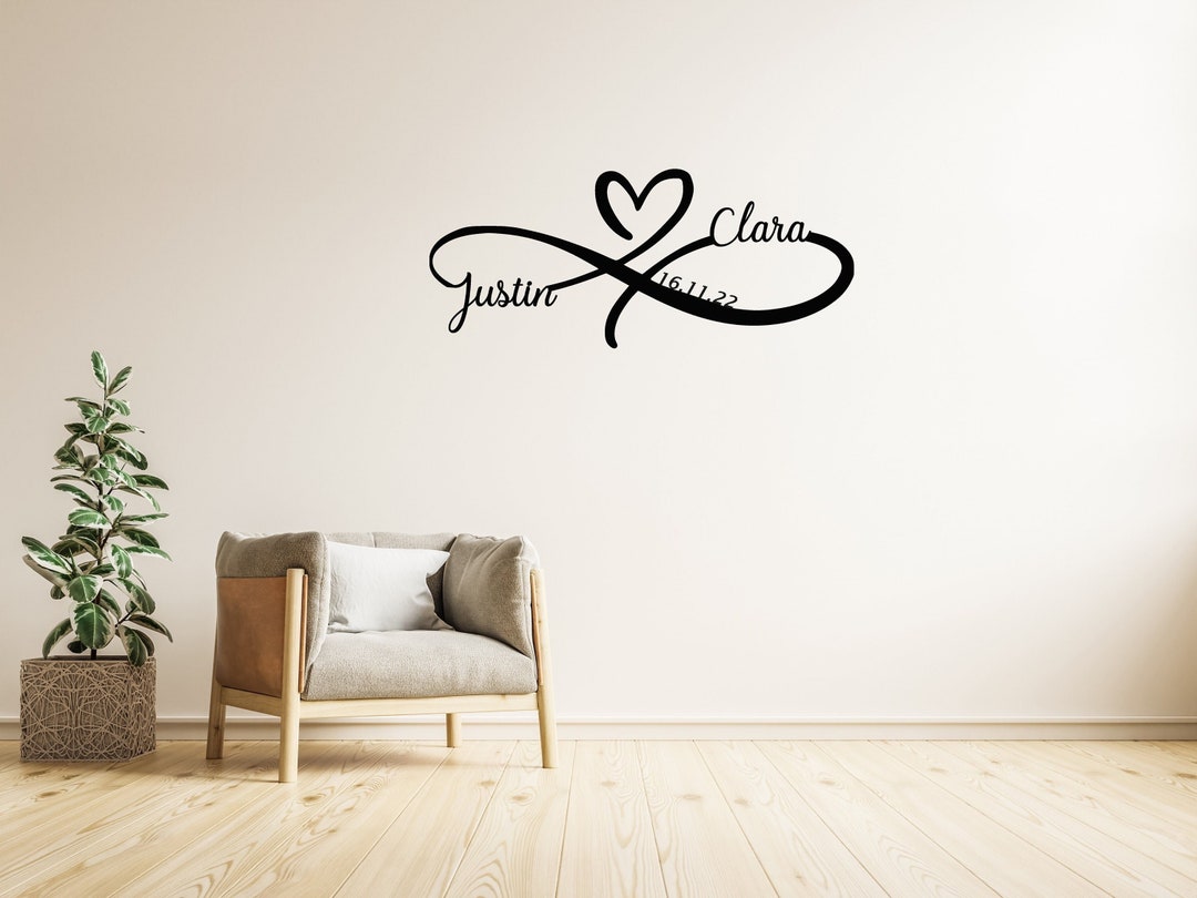 Infinity Heart Sign Name, Custom Anniversary Sign, First Christmas ...