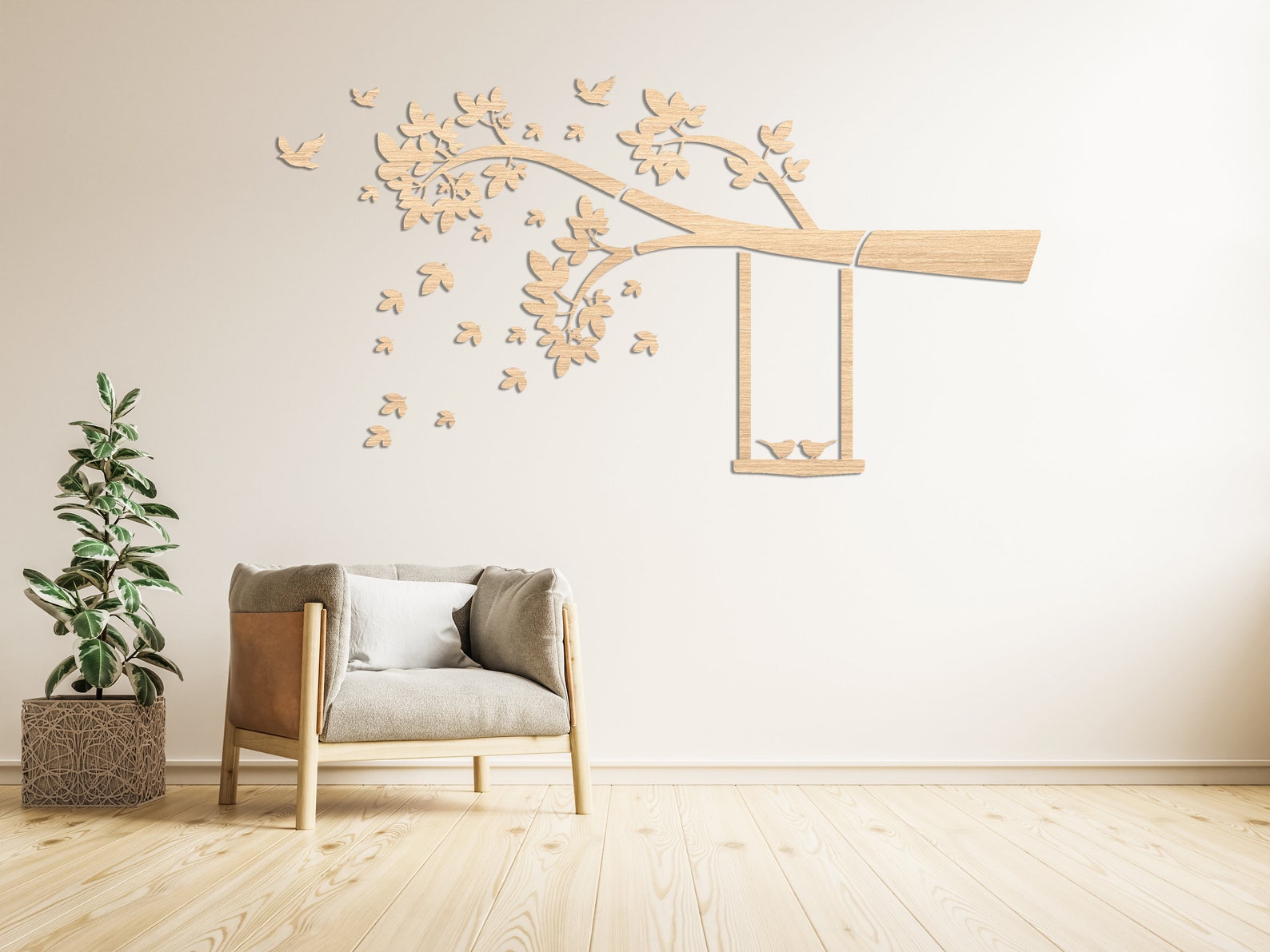 Large Tree Wood Wall Decor, Oak Tree Wall Art, Tree of Life Wooden Art ...