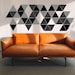Wooden Triangle Wall Art Large Wood Tiles Home Decor - Etsy