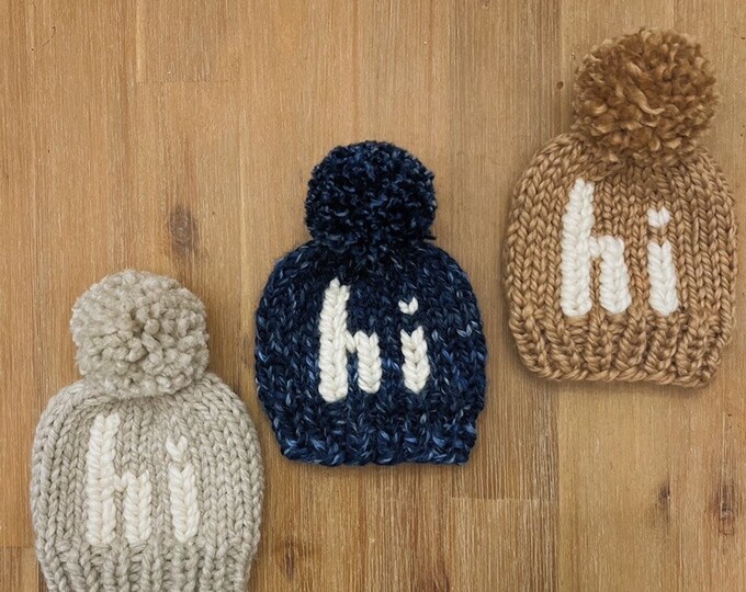 Baby hi Hat Customizable Handknit Newborn Beanie,three Sizes Available ...