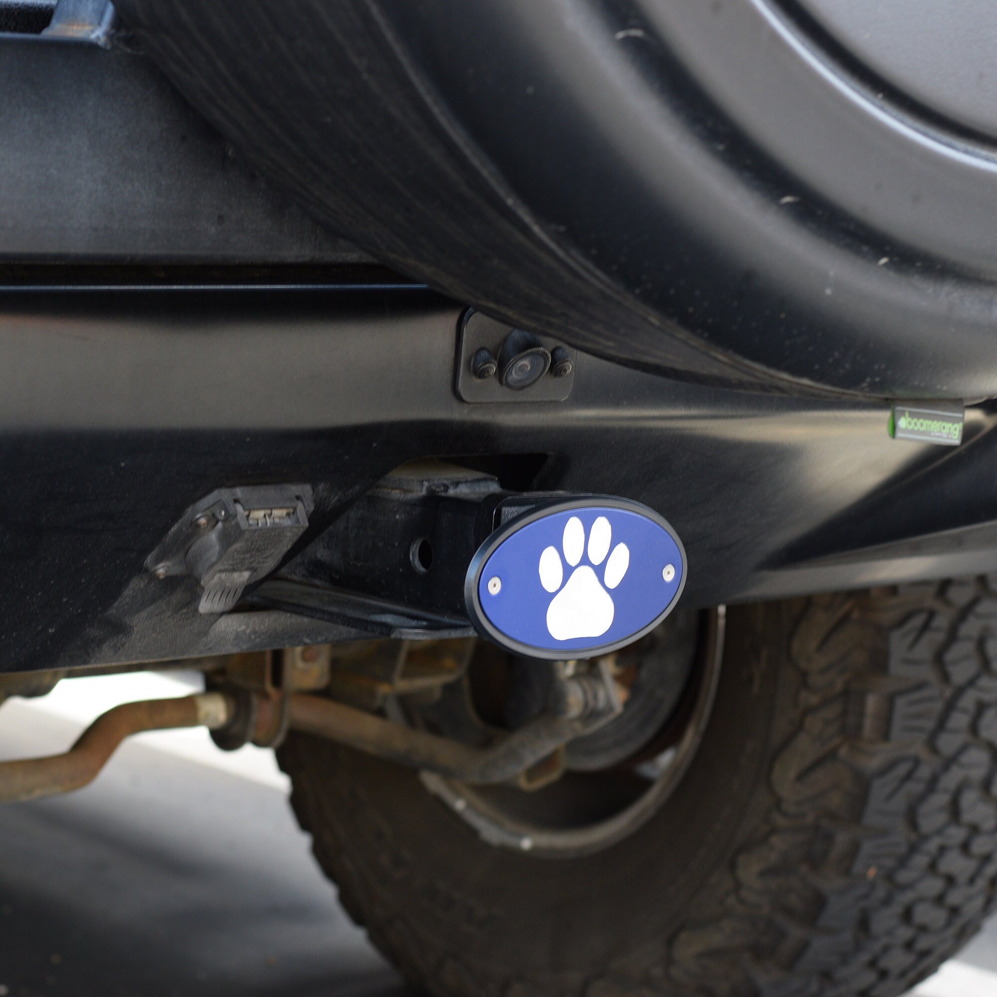 Dog Paw Print Receiver Hitch Cover 2 Silver Engraved Logo USA Made ...
