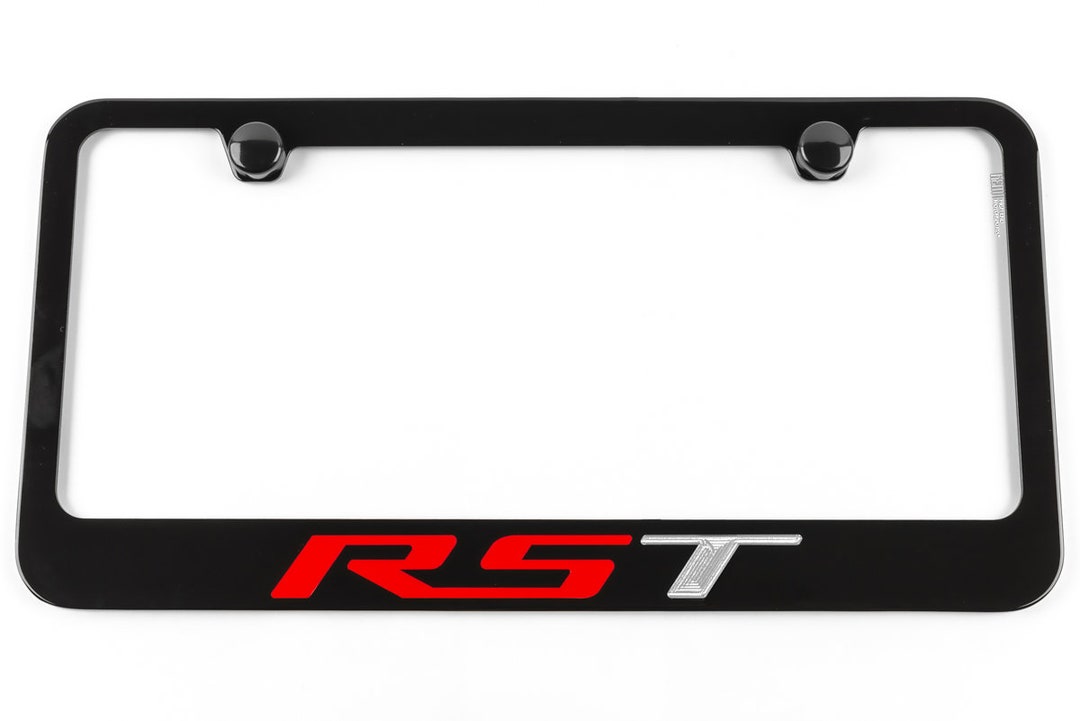 Chevrolet RST Silver/red Engraved Black License Plate Frame - Etsy