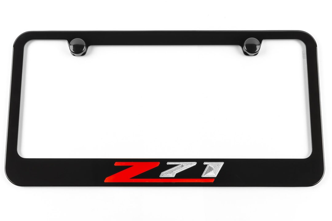 Chevrolet Z71 Silver/red Engraved License Plate Frame - Etsy
