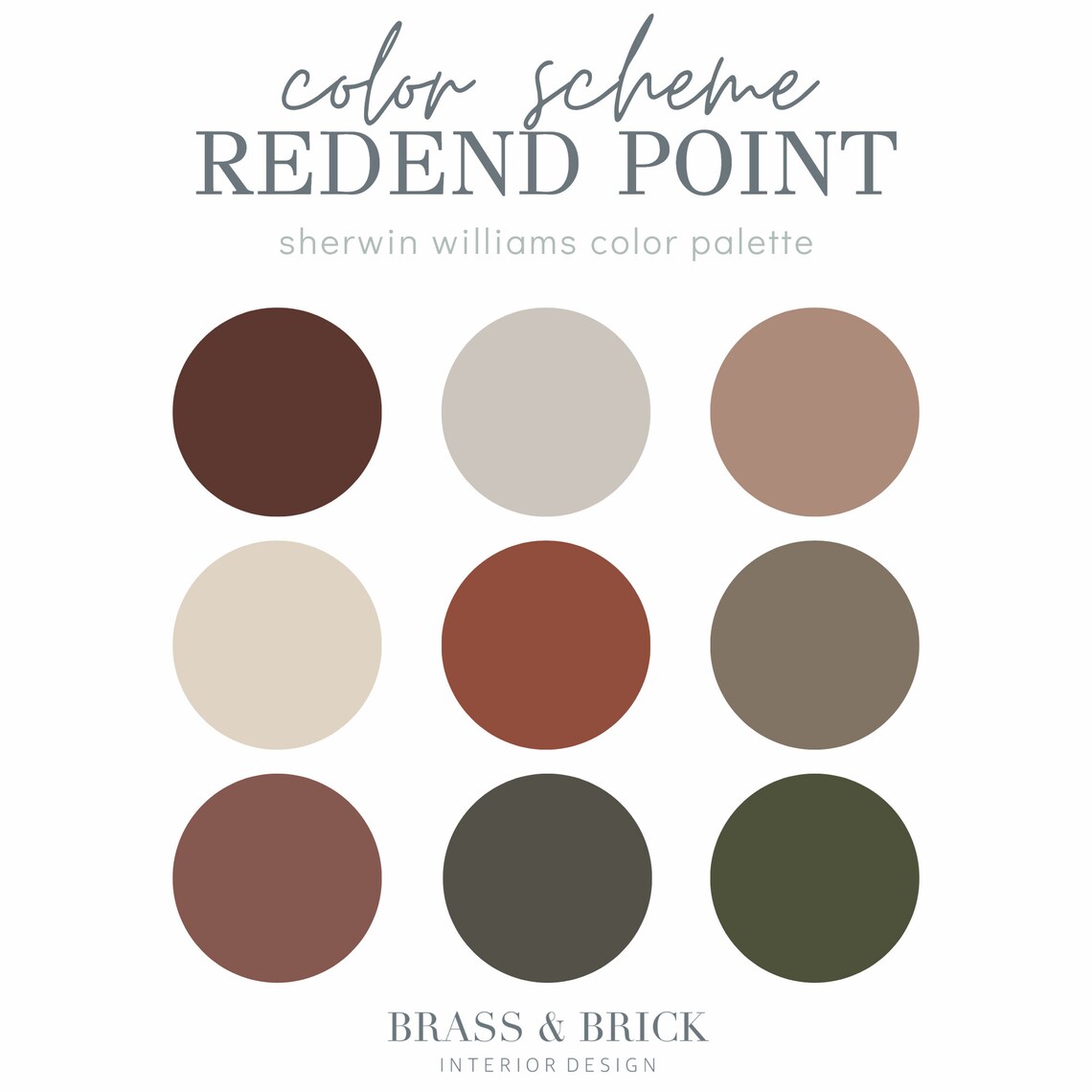 Redend Point Color Palette, Color of the Year, Sherwin Williams Color ...