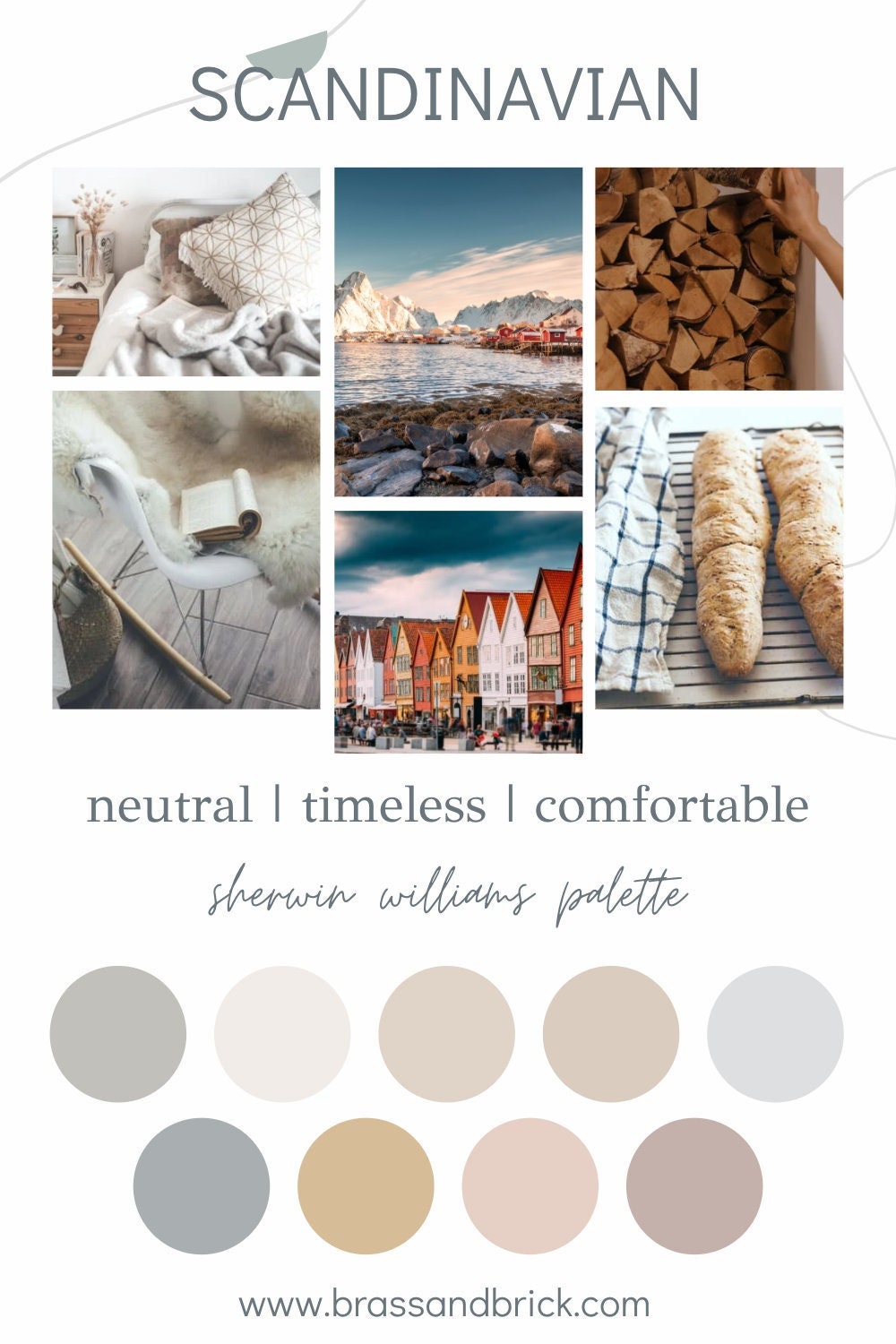 Scandinavian Color Palette, Neutral Design Colors, Sherwin Williams ...