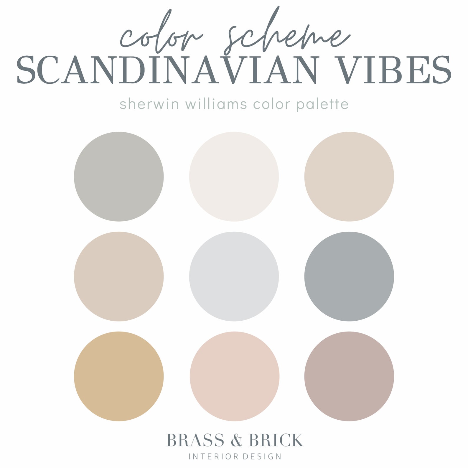 Scandinavian Color Palette, Neutral Design Colors, Sherwin Williams ...