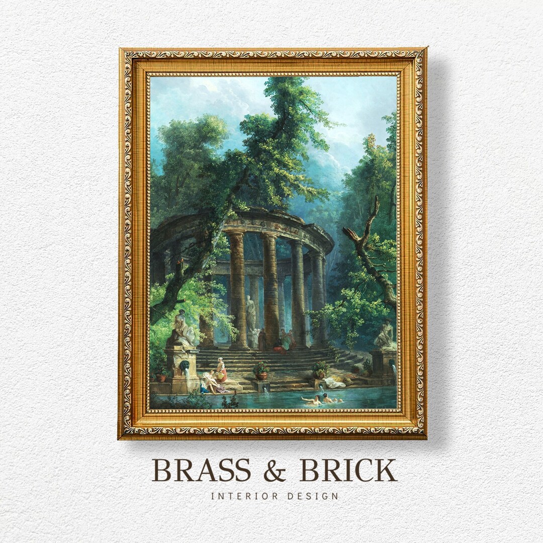 Woodland Bathing Pool | Digital Printable Art, Vintage Art Download ...