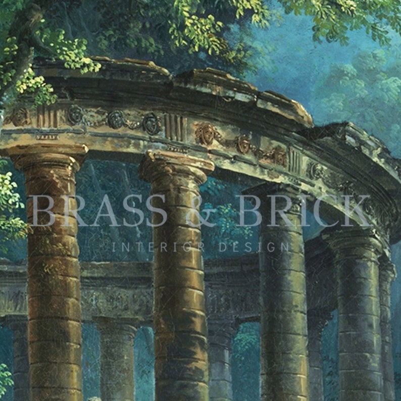 Woodland Bathing Pool Digital Printable Art, Vintage Art Download ...