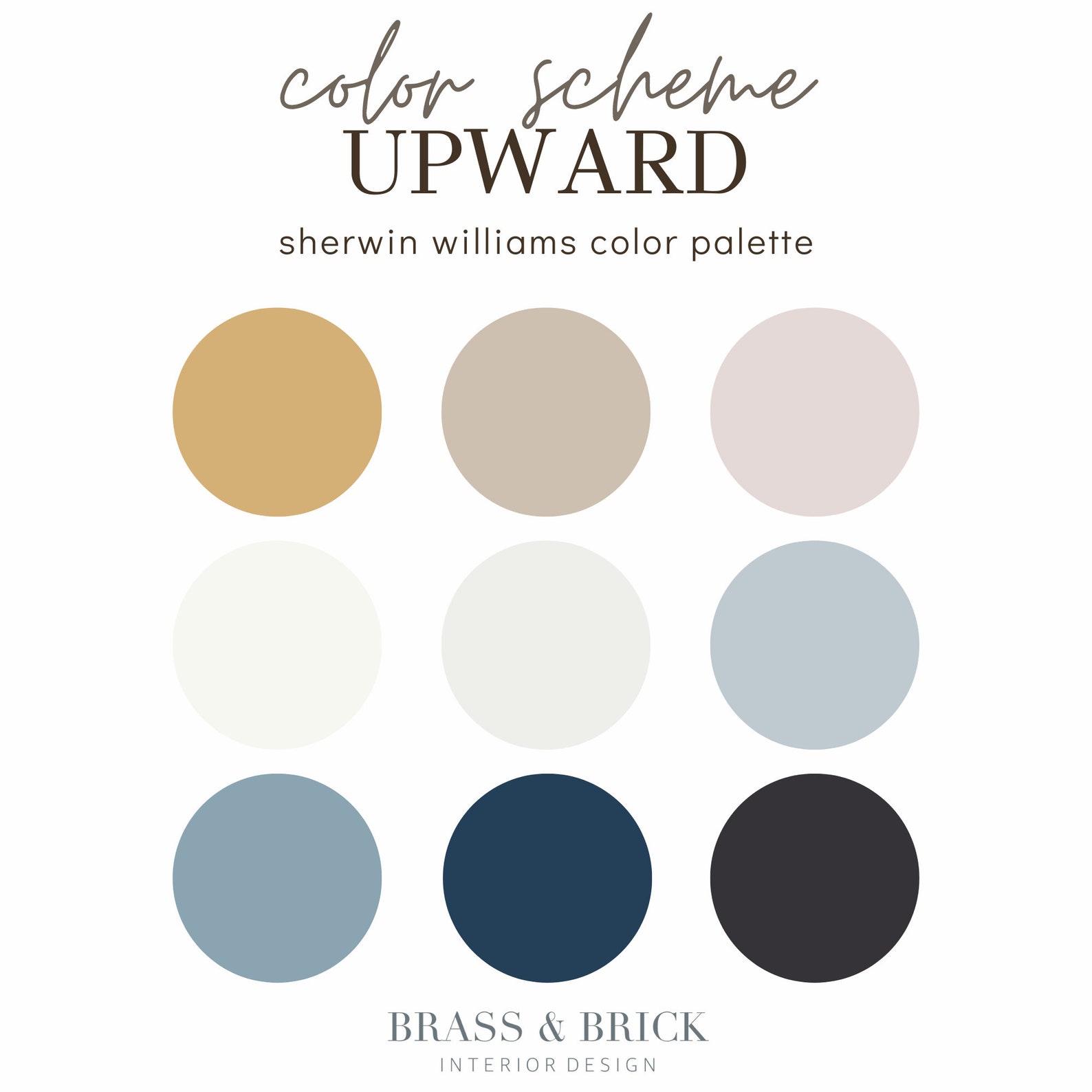 Upward Color Palette, Color of the Year Upward, Sherwin Williams Color ...