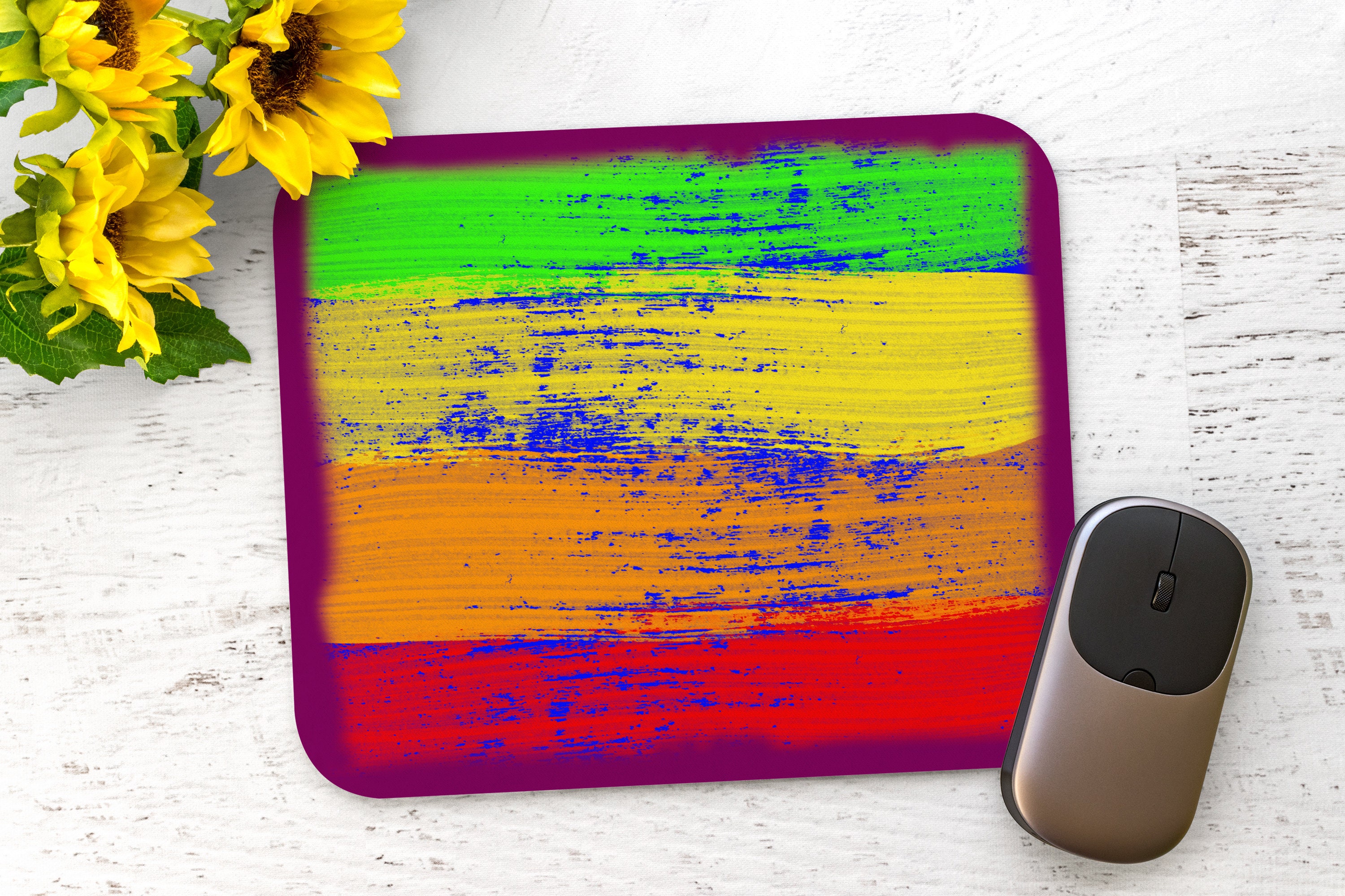Rainbow Desk Mat Colorful Desk Mat Large Mouse Pad Rainbow - Etsy