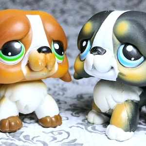 Authentic Littlest Pet Shop LPS 145 335 St. Saint Bernard Dog Set ...