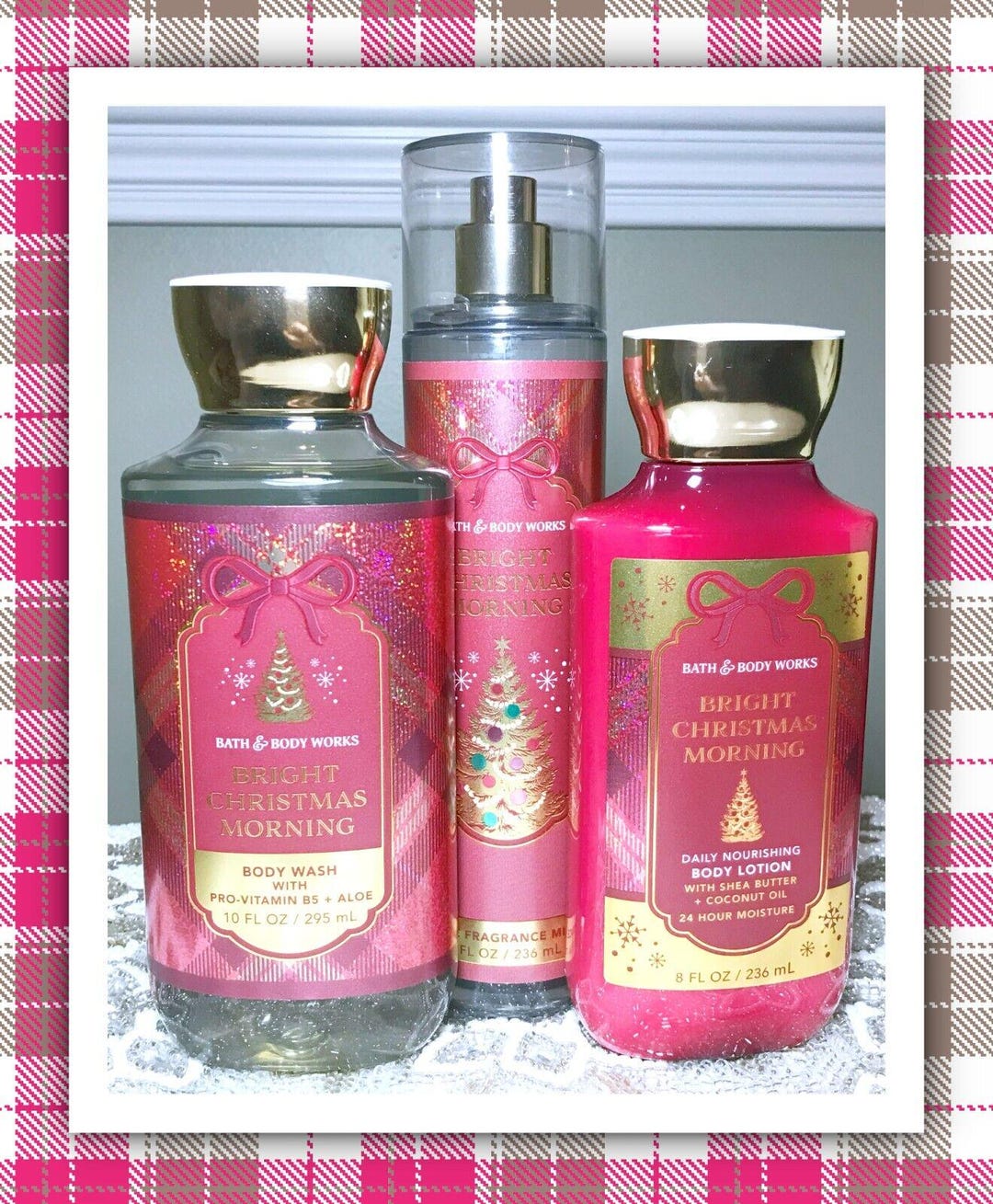 Bath & Body Works BRIGHT CHRISTMAS MORNING Shower Gel Body Lotion Mist ...