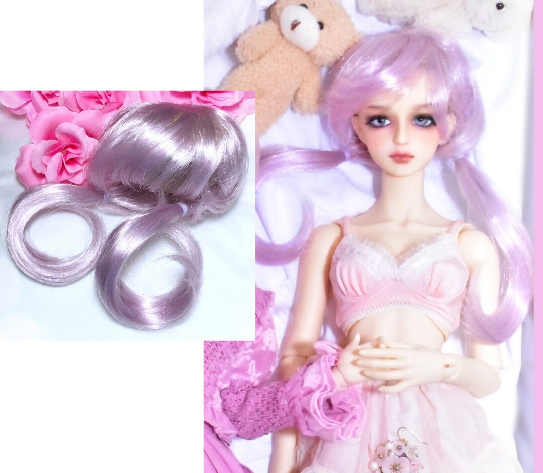 Volks 1/3 BJD Doll Super Dollfie Dream SD Wig 9/10 Purple Fluffy Pigtails W-128 - Etsy