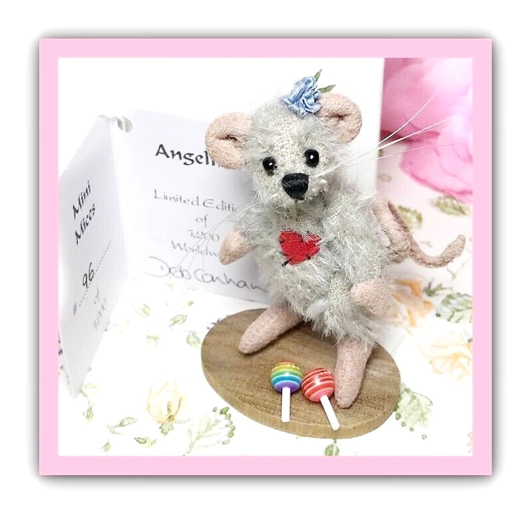 Deb Canham Artist Designs ANGELINA Mohair Mini Mice Mouse 2.25 Limited ...