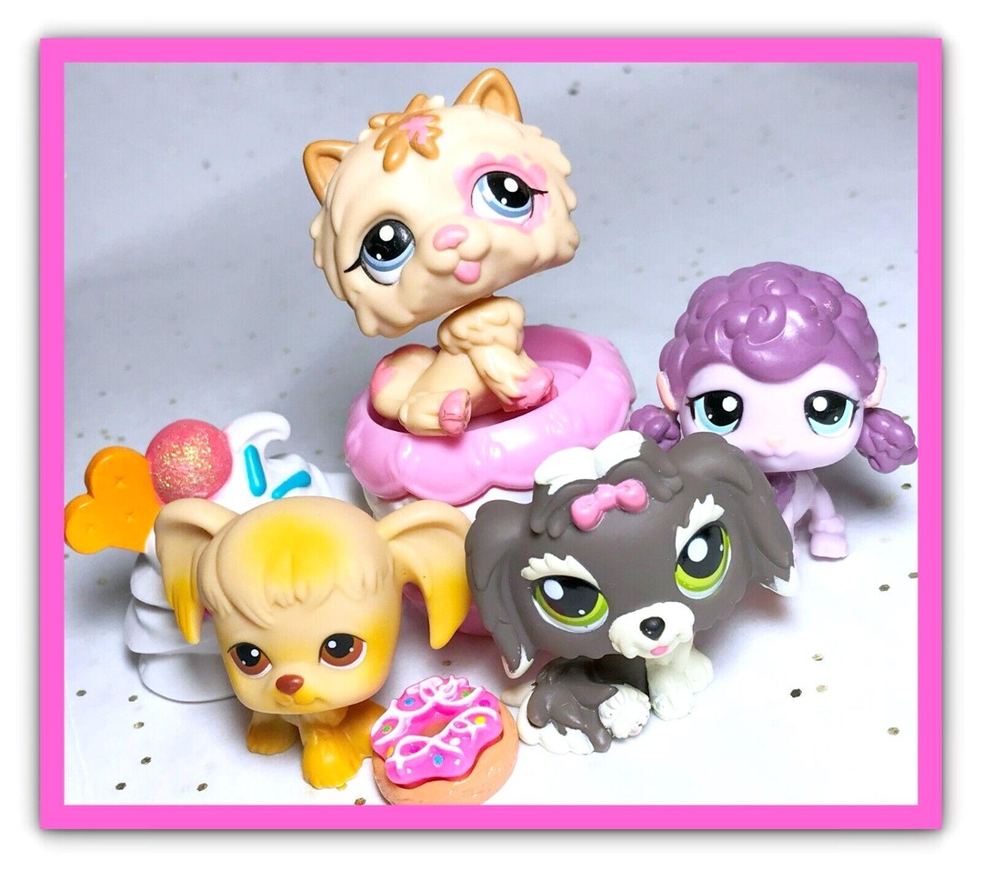 Authentic Littlest Pet Shop LPS 26 1523 1627 2304 Spaniel Lhasa Apso ...