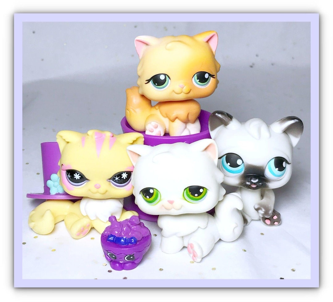 Authentic Littlest Pet Shop LPS 15 217 878 & Magic Motion Persian Cat ...