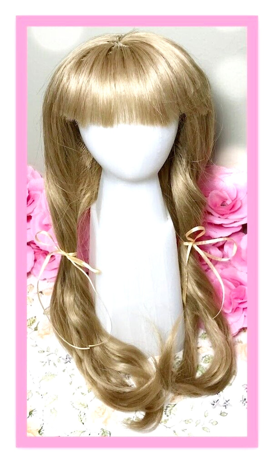 Vtg 100% Human Hair Wig for Antique Bru Jumeau Bisque Doll 10 Made in ...