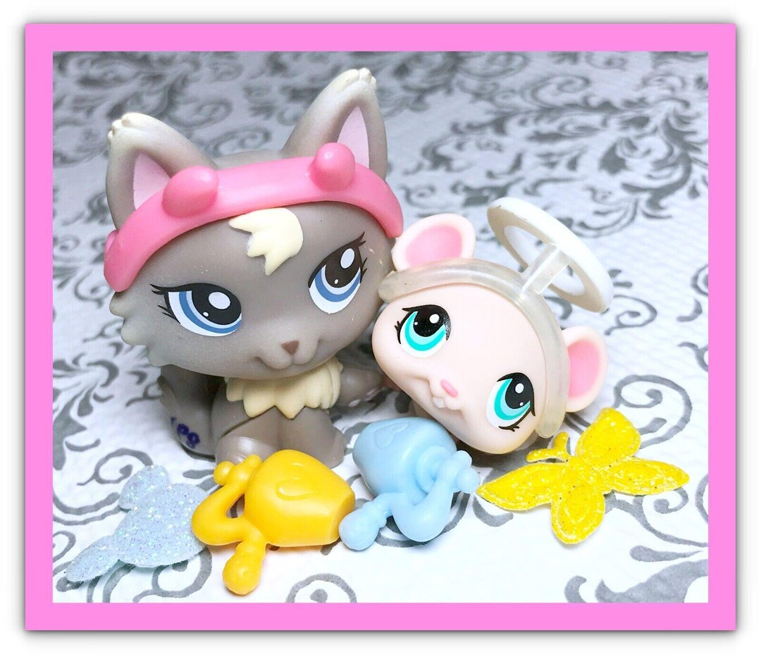 Authentic Littlest Pet Shop LPS 1411 1412 Devil Wolf Cat Angel Mouse - Etsy