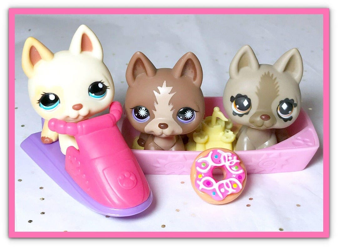 Authentic Littlest Pet Shop LPS 491 867 1169 German Shepherd DOG Puppy ...