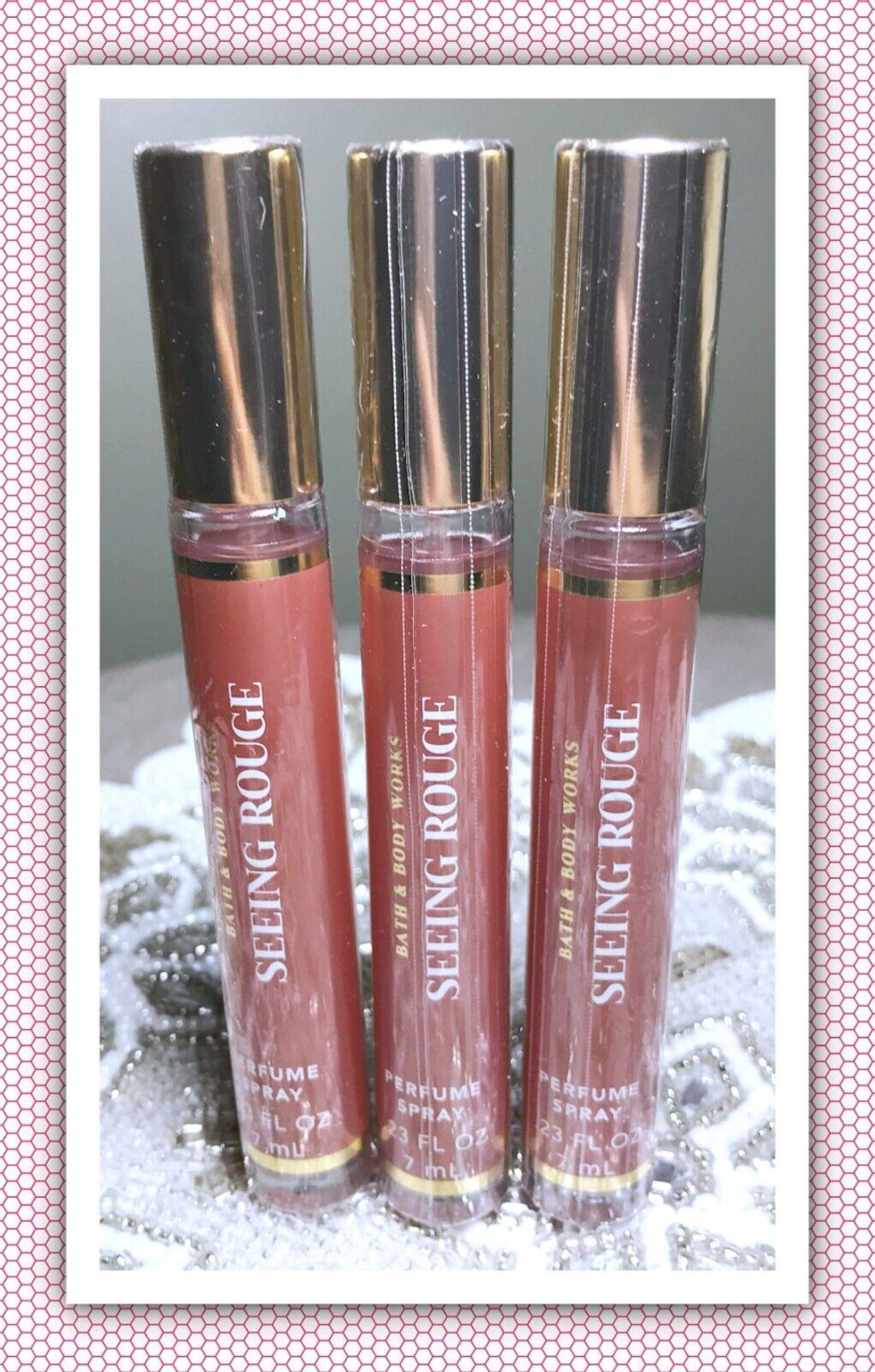 Bath & Body Works Seeing Rouge 0.23oz Mini Perfume Spray x3 ...
