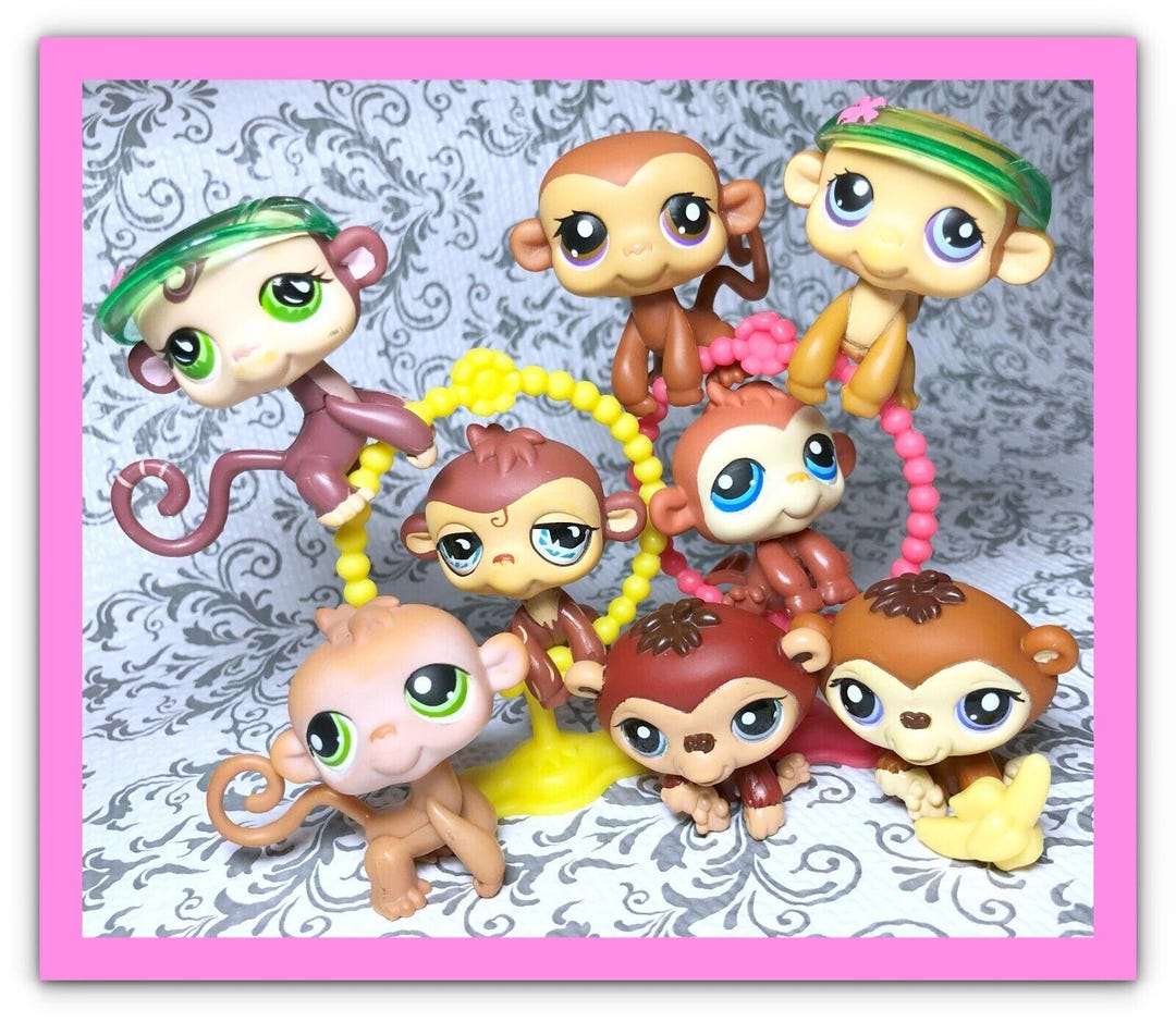 Authentic Littlest Pet Shop LPS Monkey Chimpanzee Baby Lot of 8 - Etsy