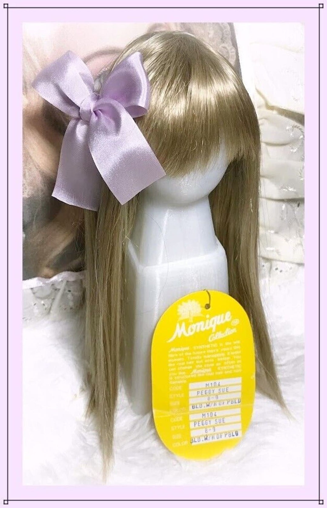 Vtg Monique Wig for Antique or Modern BJD Doll 8 9 Peggy Sue Modacrylic Blond - Etsy