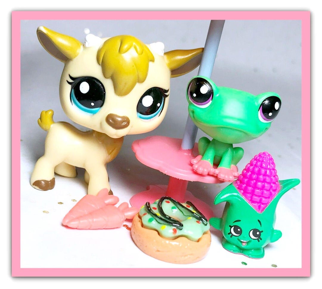 Authentic Littlest Pet Shop LPS 1786 Billy Goat Aqua Blue Eyes Special ...
