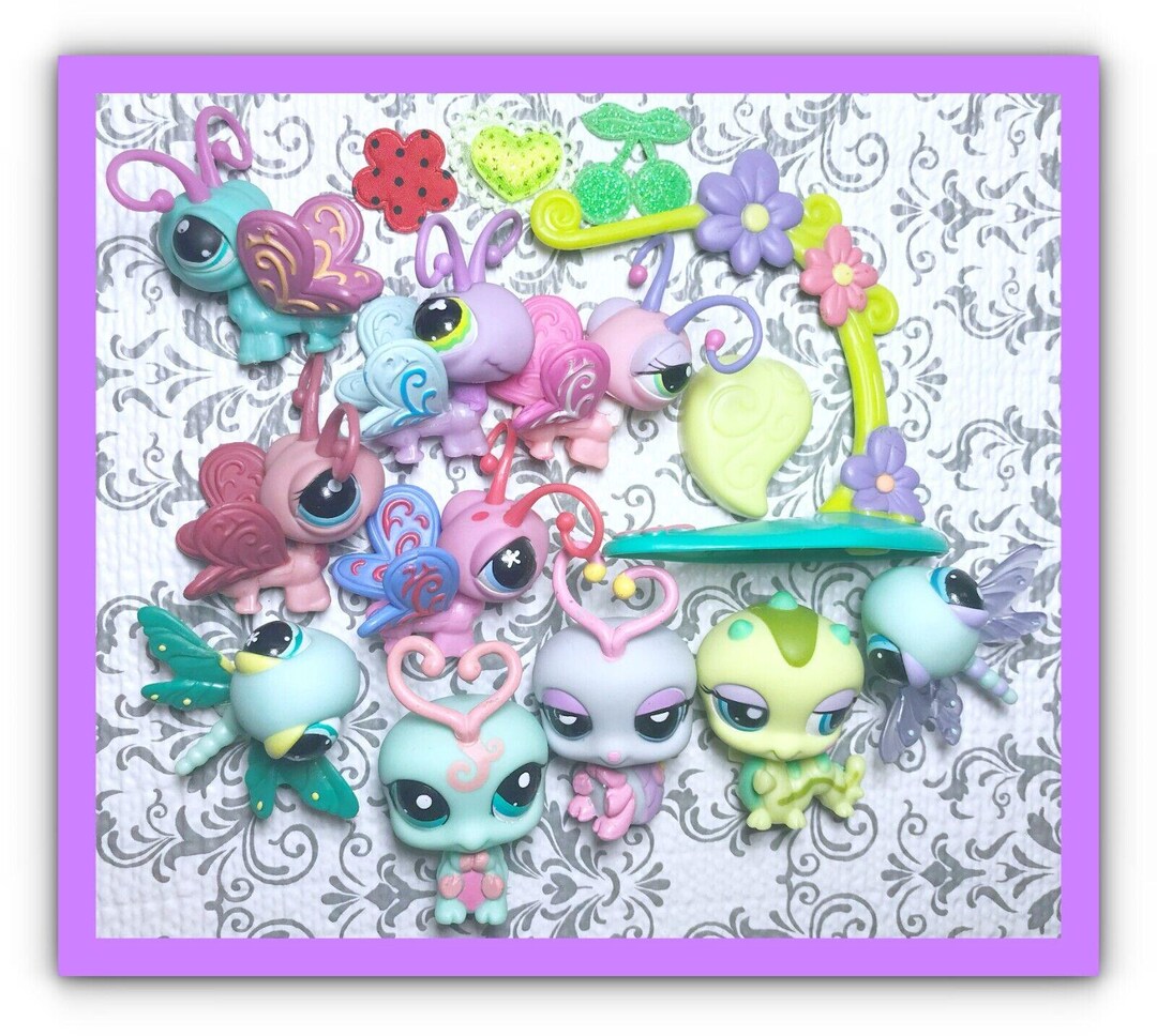 Authentic Littlest Pet Shop LPS Lot of 10 Different Bugs Butterfly ...