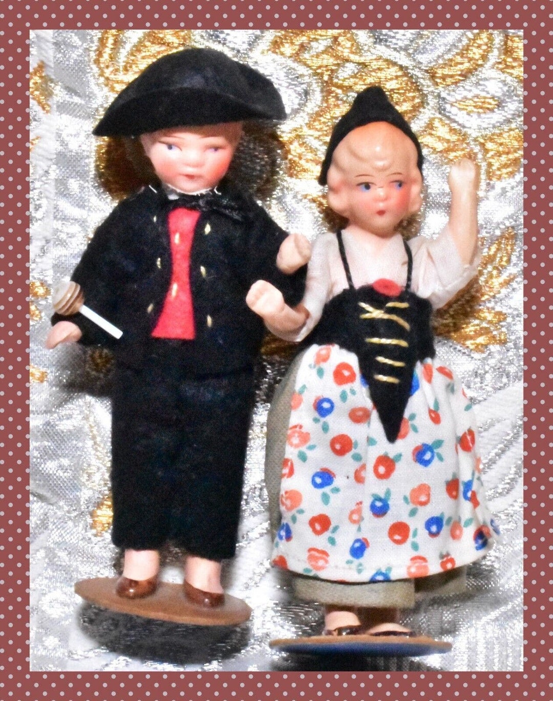 4 Hertwig German Miniature Doll Painted Bisque Antique Europe Swiss ...