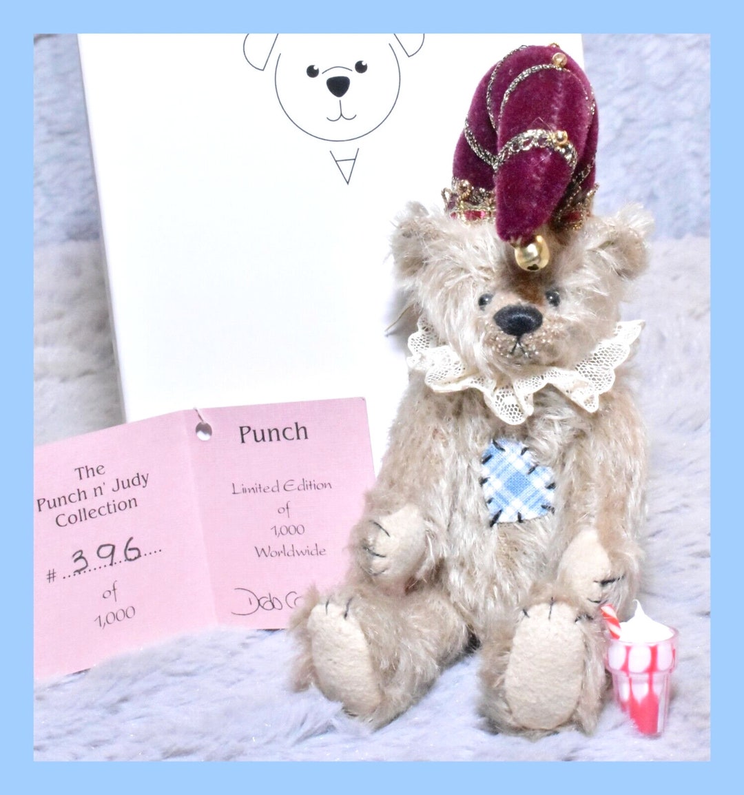 Deb Canham Artist Designs Mohair Teddy Bear Punch N' Judy - Etsy