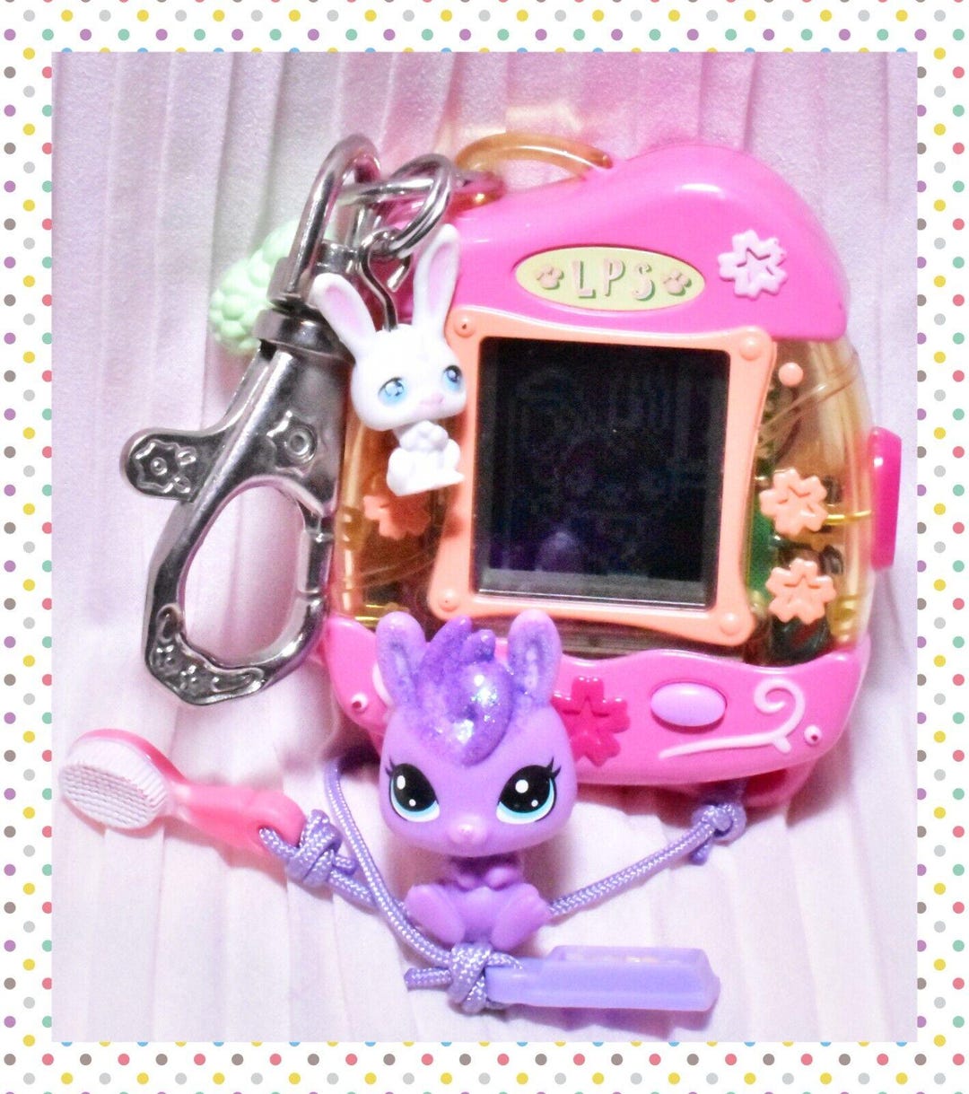 Littlest Pet Shop LPS Tamagotchi Virtual Digital Game Bunny Rabbit Toy ...