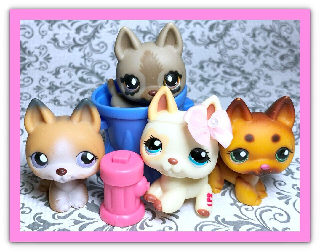 Authentic Littlest Pet Shop LPS 112 357 491 1169 German Shepherd Puppy ...