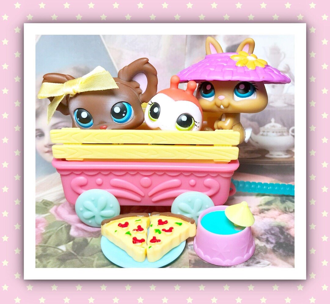 Authentic Littlest Pet Shop LPS 219 220 221 Picnic Time Pets Chihuahua ...