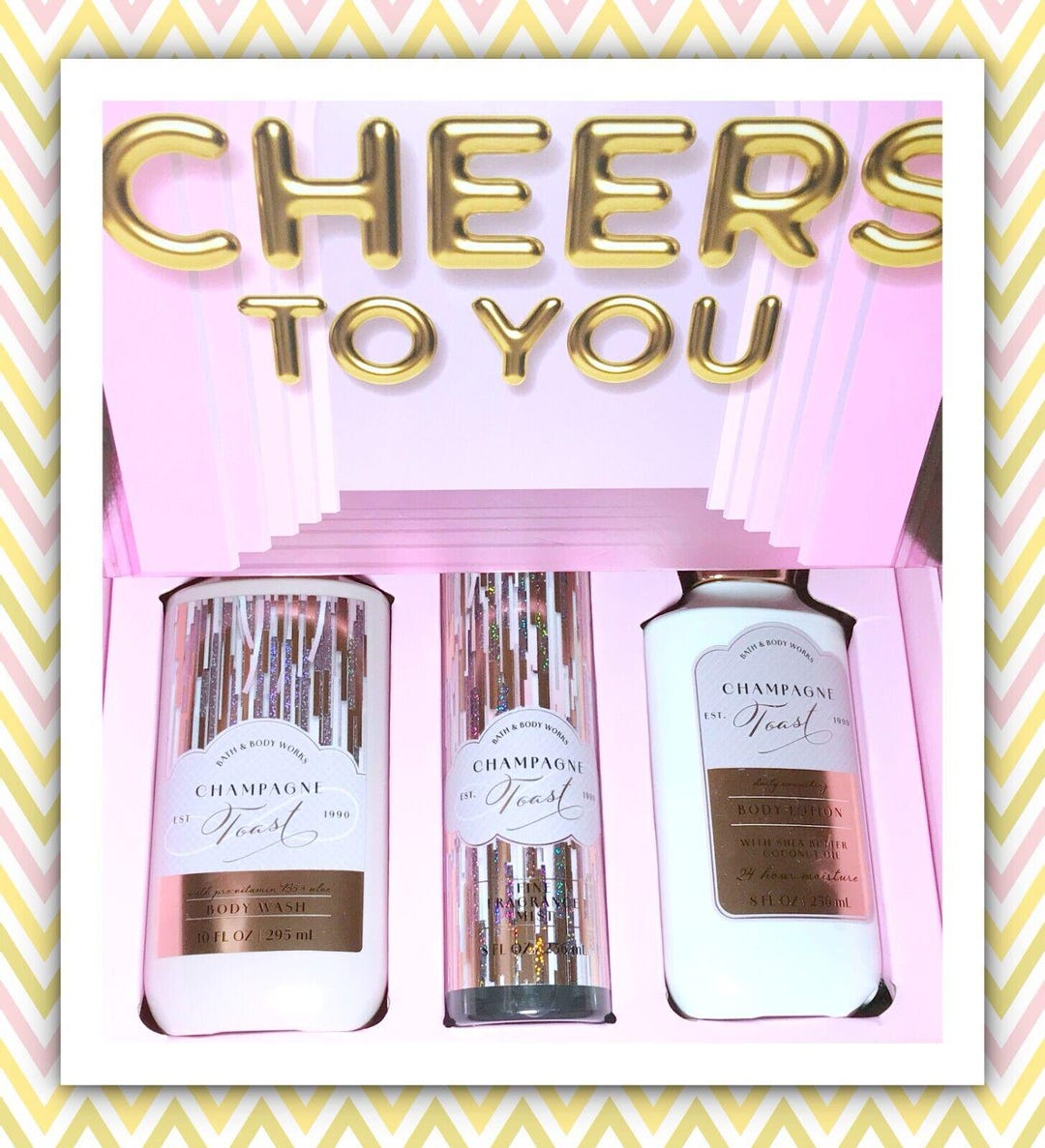 Bath & Body Works CHEERS TO YOU Gift Set Champagne Toast Lotion Mist ...