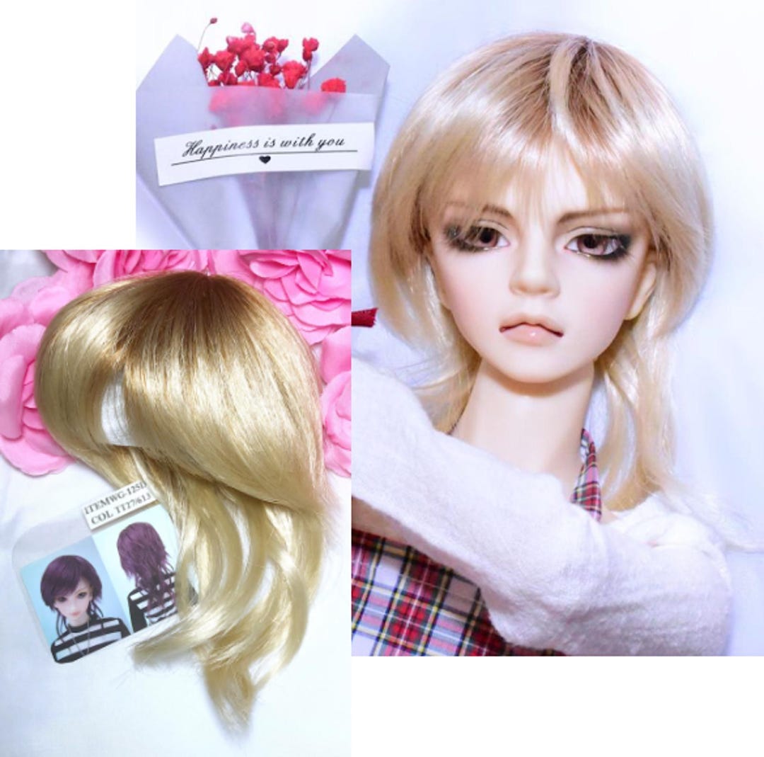 1/3 BJD Volks Super Dollfie Dream DD Sd Wig WG-125D Natural Ivory Ombre ...