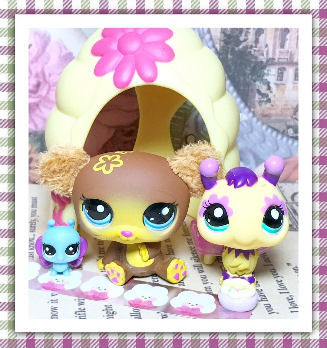 Authentic Littlest Pet Shop LPS 2468 2467 Cuddly Ears Teddy Bear Honey ...