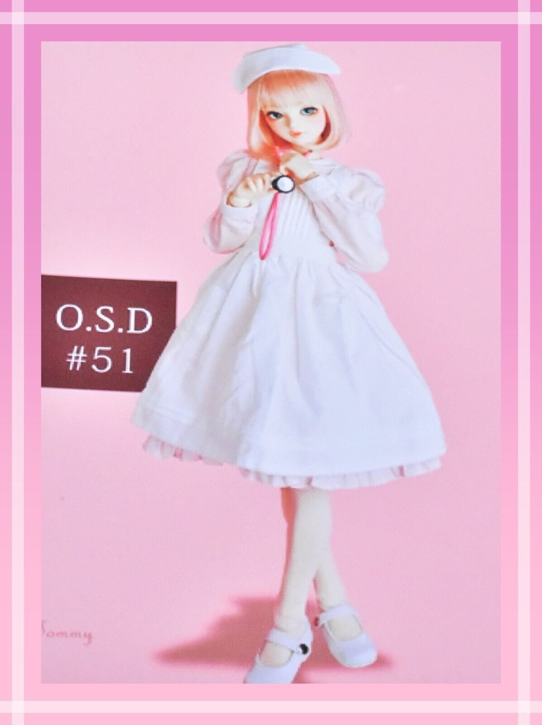 BJD Vmf50 Angel Philia AP Doll OSD Nurse Uniform Costume Obitsu 50 ...