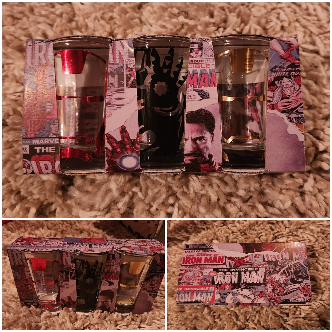 Iron Man Shot Glass Set - Etsy