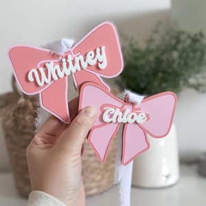 Valentines Day Ribbon Tags | Personalized Name Tag | Ribbon Tag ...