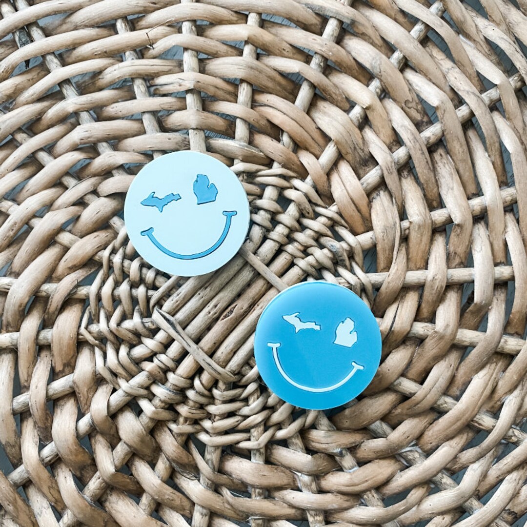Michigan Smiley Face Magnet (PACK OF 2) | Michigan Magnet | Acrylic ...