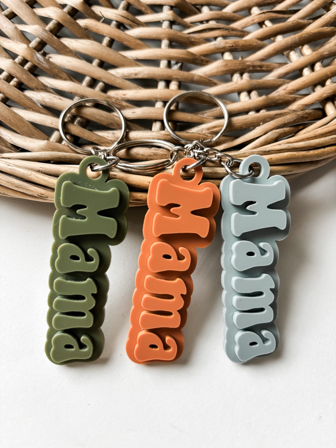 Mini Mama Keychain | Acrylic Mama Keychain | Monochromatic Keychain ...