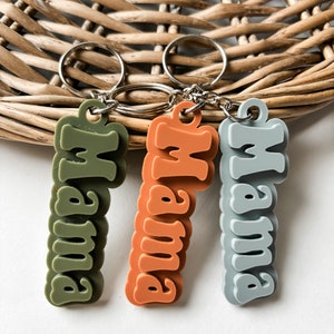 Mini Mama Keychain | Acrylic Mama Keychain | Monochromatic Keychain ...