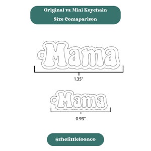 Mini Mama Keychain | Acrylic Mama Keychain | Monochromatic Keychain ...