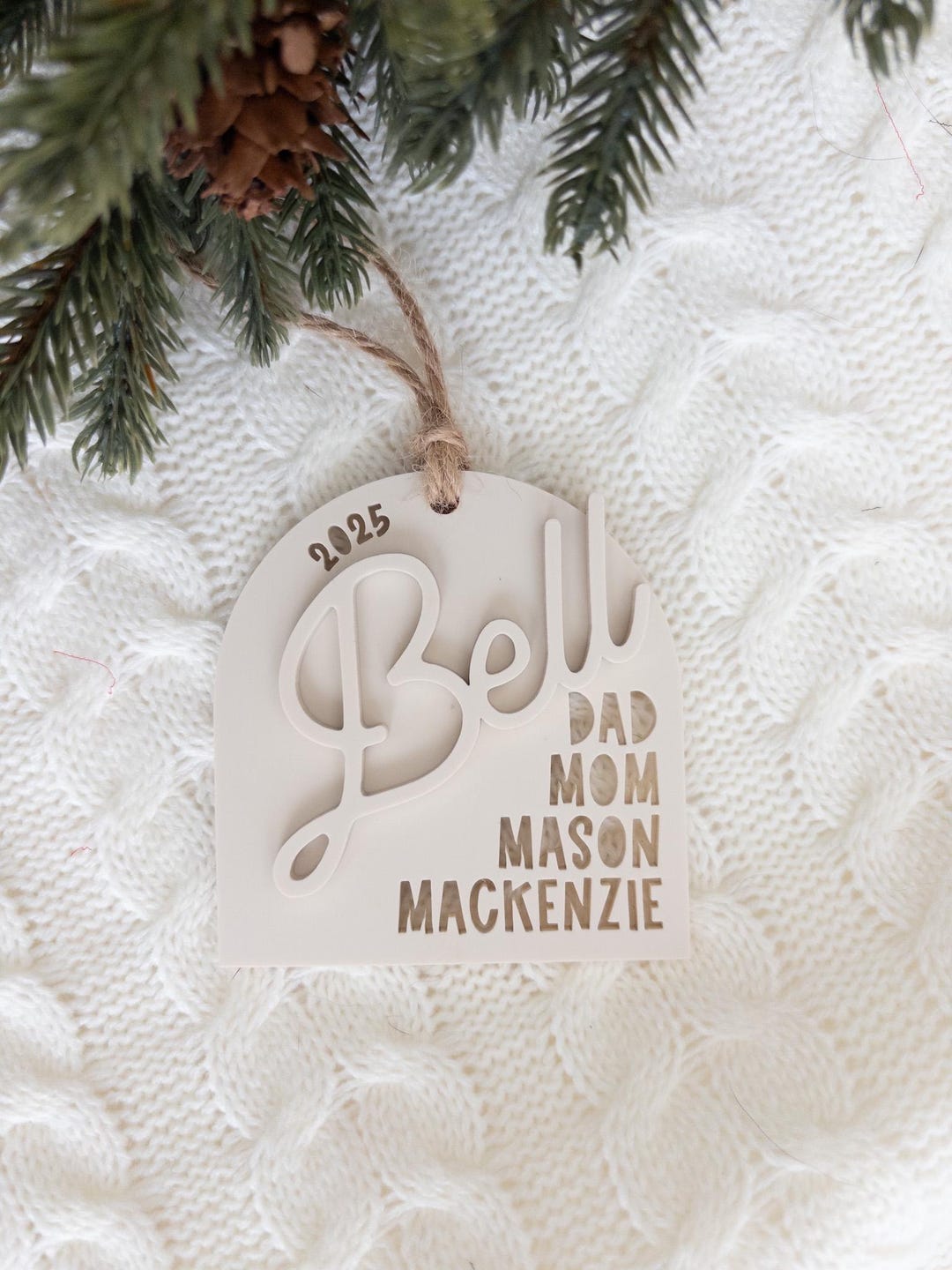 Personalized Arch Family Name Ornament, Family Christmas Ornament ...