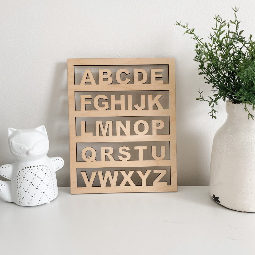 Minimalist Alphabet Sign | Nursery Decor Sign | Kids Room Decor ...